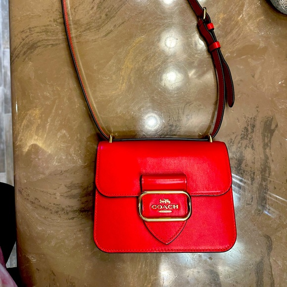 Coach | Bags | Coach Red Leather Crossbody Purse | Poshmark